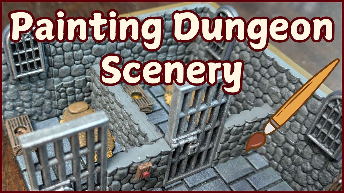 Painting Some Dungeon Scenery – Modular Realms